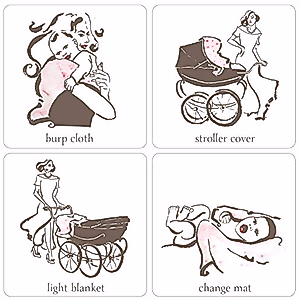 Aenne Baby, Muslin Swaddle Blanket for Girls, Infant Toddler Quilt, Swaddle Wrap for Girls, Luxurious Soft and Silky Stroller Cover, Floral Orange Pink Tropical Blankie, Large 47"x 47", 1 Pack