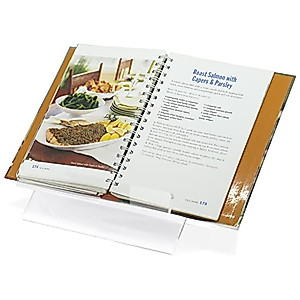 Red Co. Clear Acrylic 2 Piece Cookbook Stand & Recipe Holder for Kitchen Counter, 9.5” x 5” x 11”