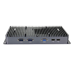 HUNSN Fanless Mini PC, Industrial Computer, IPC, Windows 11 or Linux Ubuntu, I5 8250U 8260U 8265U, IX02, TPM2.0, 9-36V, Watchdog, WOL, 4G Supported, 4 x LAN, 4 x COM, 8G RAM, 256G SSD