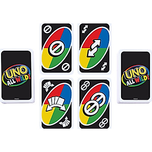 Mattel Games UNO All Wild Card Game with 112 Cards, Gift for Kid, Family & Adult Game Night for Players 7 Years & Older