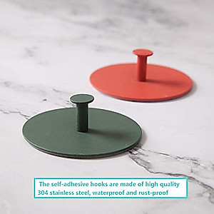 Robe Adhesive Towel Hooks of Heavy Duty Stainless Steel Wall Hangers Sticky Hooks for Hanging Coat,Hat,Wall Sticky Adhesive Shower Stick on Hooks for Kitchen Bathroom towel hanger Set of 4