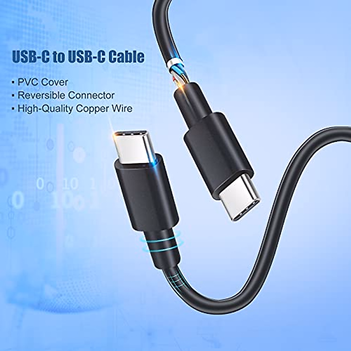 Excgood Super Fast Type C Charger Kit 25W USB C Charger with 2 Type C to C Cable (6ft+1.5ft) Compatible with Samsung Galaxy S23/S22 Ultra/S21 FE 5G/S20,Note 10+/20,A71/A53/A23,Z Flip4 Z Fold4, Tab S8+