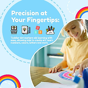 Dot Markers | Bingo Daubers Bright | Washable Art Markers for Toddlers Kids Adults | Arts and Crafts | Kids Art Supplies | Dot Paint Craft Kit | Toddler Painting Supplies | Drawing Coloring Set