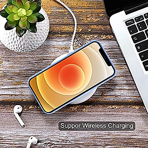 MZELQ Wallet Case for iPhone 12 (6.1 inch), Card Holder Camera Protection Cover for iPhone 12 + Screen Protector, Soft Slim Card Slot Case Compatible with iPhone 12 Phone Case -Purple