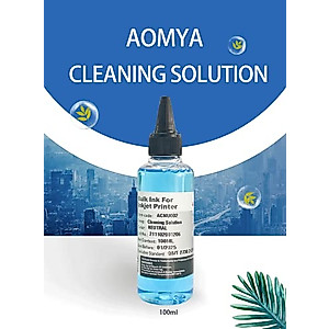 Aomya Printer Cleaning Kit Printhead Cleaning Kit for Inkjet Printers HP/Brother/Epsn/Canon Liquid Printers Nozzle with Syringe&Glove(100ml