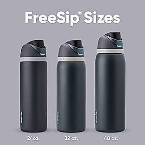 Owala FreeSip Insulated Stainless Steel Water Bottle with Straw for Sports and Travel, BPA-Free, 24oz, Foggy Tide