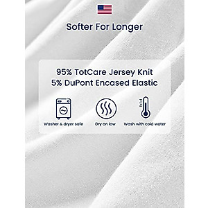 TotAha Premium Stretchy Crib Sheets (2-Pack)-Hypoallergenic, Silky Comfort, Buttery Soft, Calming Effect, All-Season Jersey-Knit Sheets, 28 X 52 X 9'' Extra Deep Pocket Police Car & Sloth