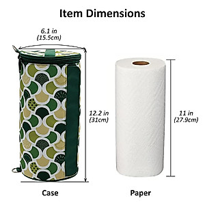 Olve Kitchen Paper Towel Holder Hanging Paper Towel Dispenser Cover for Kitchen, Camping Outdoor (Green)