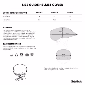 GripGrab Bicycle Helmet Cover Waterproof High Visibility Reflective Cycling Helmet Cover Rainproof Windproof Bike Rain Cover