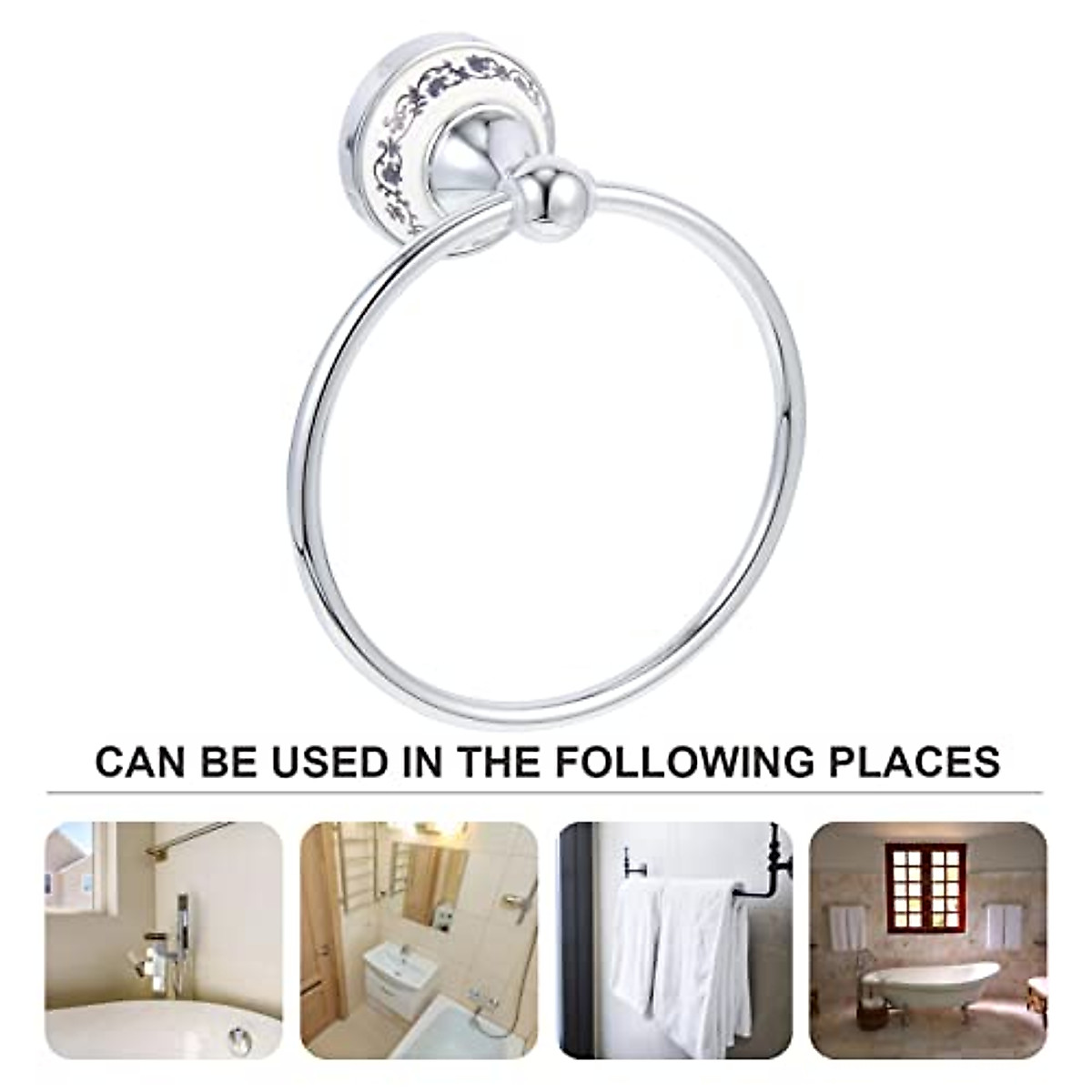 DIKACA Mounted Storage Mount Hangers Contemporary Wall-Mounted Toilet Stainless Hand Rack Holder Practical Accessories Stand Towels Hardware Farmhouse Decorative Organizer Ring