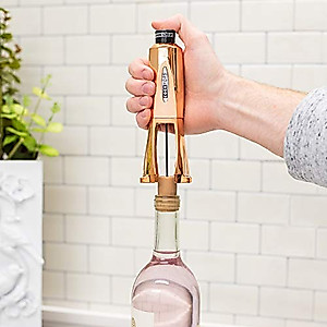 Cork Pops Copper Tone Legacy Wine Bottle Opener With 4-Blade Foil Cutter