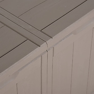 RINDIGOO Patio Storage Box 71.3 gal Brown PP Rattan,Outdoor Storage Chest with Ample Space for Patio, Garden, and Terrace Weatherproof & UVResistant Storage Boxes, Outdoor Furniture