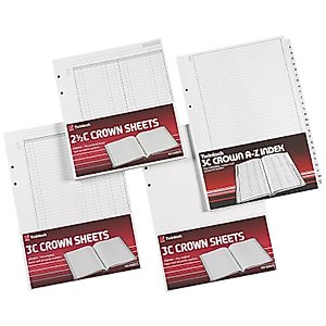 Rexel Twinlock Crown 3C Refill Sheets Double Ledger (Pack of 100 Sheets)