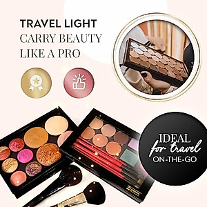 Z Palette Large Magnetic Makeup Palette, Empty Magnetic Palette, Universal Magnet makeup palette for Eyeshadows, Powders, Customizable Beauty Organizer with Clear Window