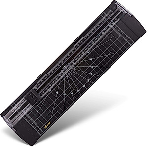 Glone 12 inch Paper Trimmer, A4 Size Paper Cutter with Automatic Security Safeguard for Coupon, Craft Paper and Photos (Black)