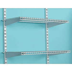 Rubbermaid Configurations 26" Shelving Kit, Set of 2 Shelves, White, Expandable, Closet, Storage Room, Laundry Room, Garage Organization