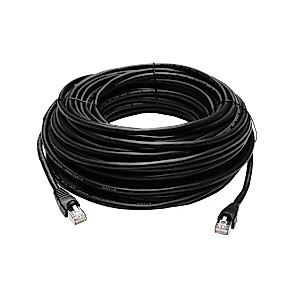 Lorex Outdoor CAT6 Ethernet Cable, for Use with 4K Wired Security Cameras, Weatherproof and Direct Burial Underground, 10GB/Second, 100 Feet (30m)