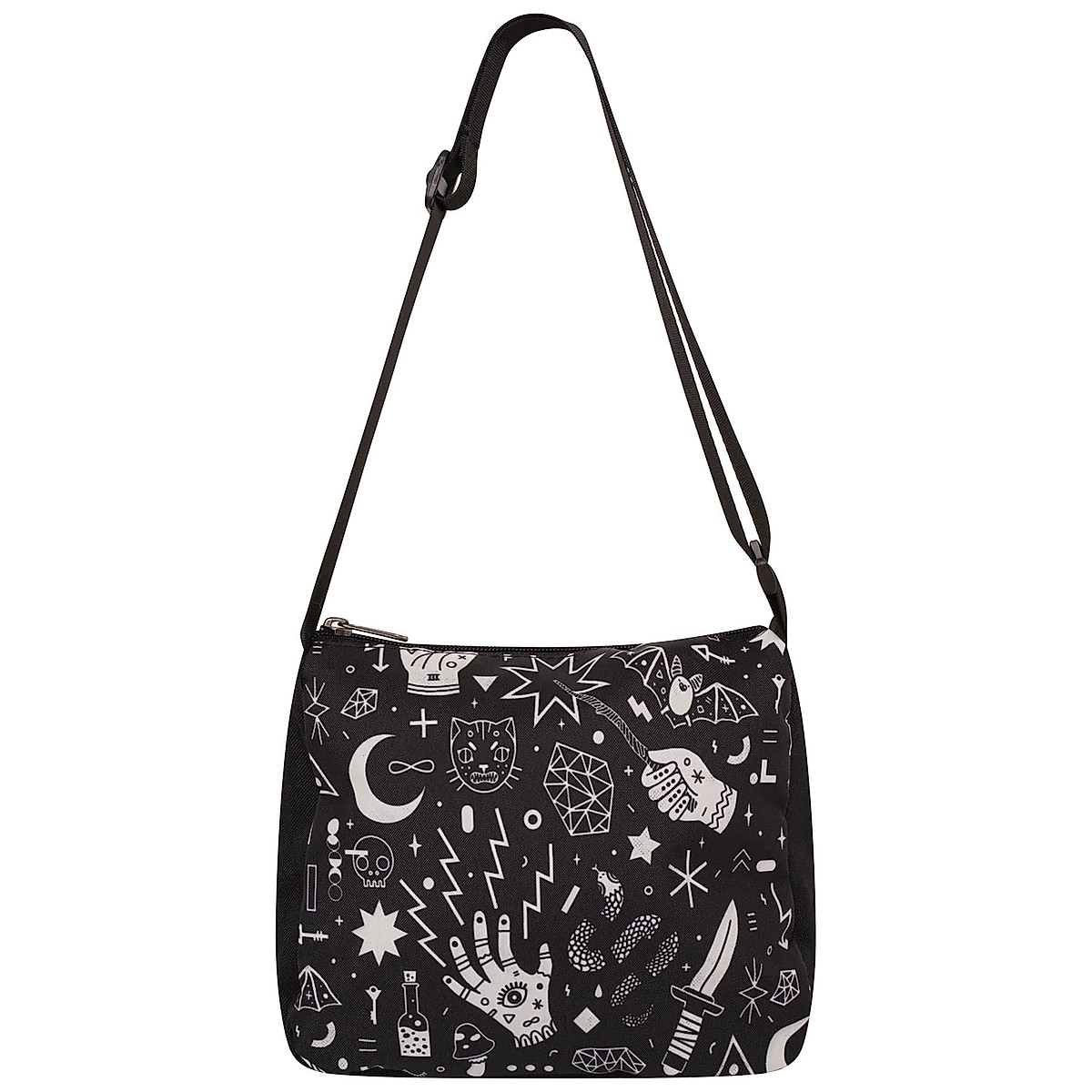 Ro Rox Small Handbag Makeup Purse, Black, small
