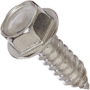 Small Parts 1412ABW188 18-8 Stainless Steel Sheet Metal Screw, Plain Finish, Hex Washer Head, Hex Drive, Type AB, 1/4"-14 Thread Size, 3/4" Length (Pack of 10)