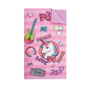 Idea Nuova JoJo Siwa 3 Piece Set with Sleeping Bag, Dec Pillow and Collapsible Storage Cube, Ages 3+,Kids