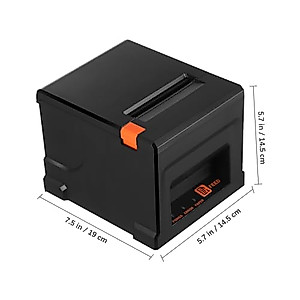 MUSISALY Black Portable Printer Abs Thermal Pos Printer Thermal Printer Printer