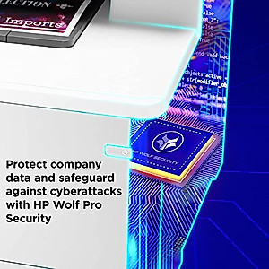 HP Color Laserjet Pro M479fdn All-in-One Laser Printer, Print Scan Copy Fax, Automatic 2-Sided Printing, 600x1200 dpi, 250-sheet, 28 ppm, 512MB, Works with Alexa, Bundle with JAWFOAL Printer Cable
