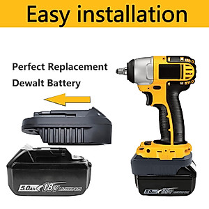 Echoyee MT20DL Battery Adapter, Compatible with Makita 18v Lithium Battery, Convert to Dewalt 18v-20v Lithium Batteries, Work Compatible with Dewalt 18v-20v Cordless Power Tools