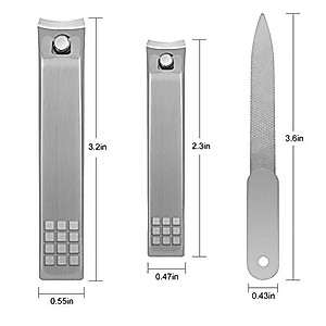 MINGTU Nail Clippers Set, Long Lasting Sharp Toenail and Fingernail Clippers, Professional Sturdy Stainless Steel Nail Cutter for Men & Women
