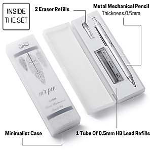 Mr. Pen- Metal Mechanical Pencils 0.5, Mechanical Pencils, Drawing Mechanical Pencils, Mechanical Pencils for Artists, Sketching Mechanical Pencils, Lead Pencil, Mechanical Drawing Pencils