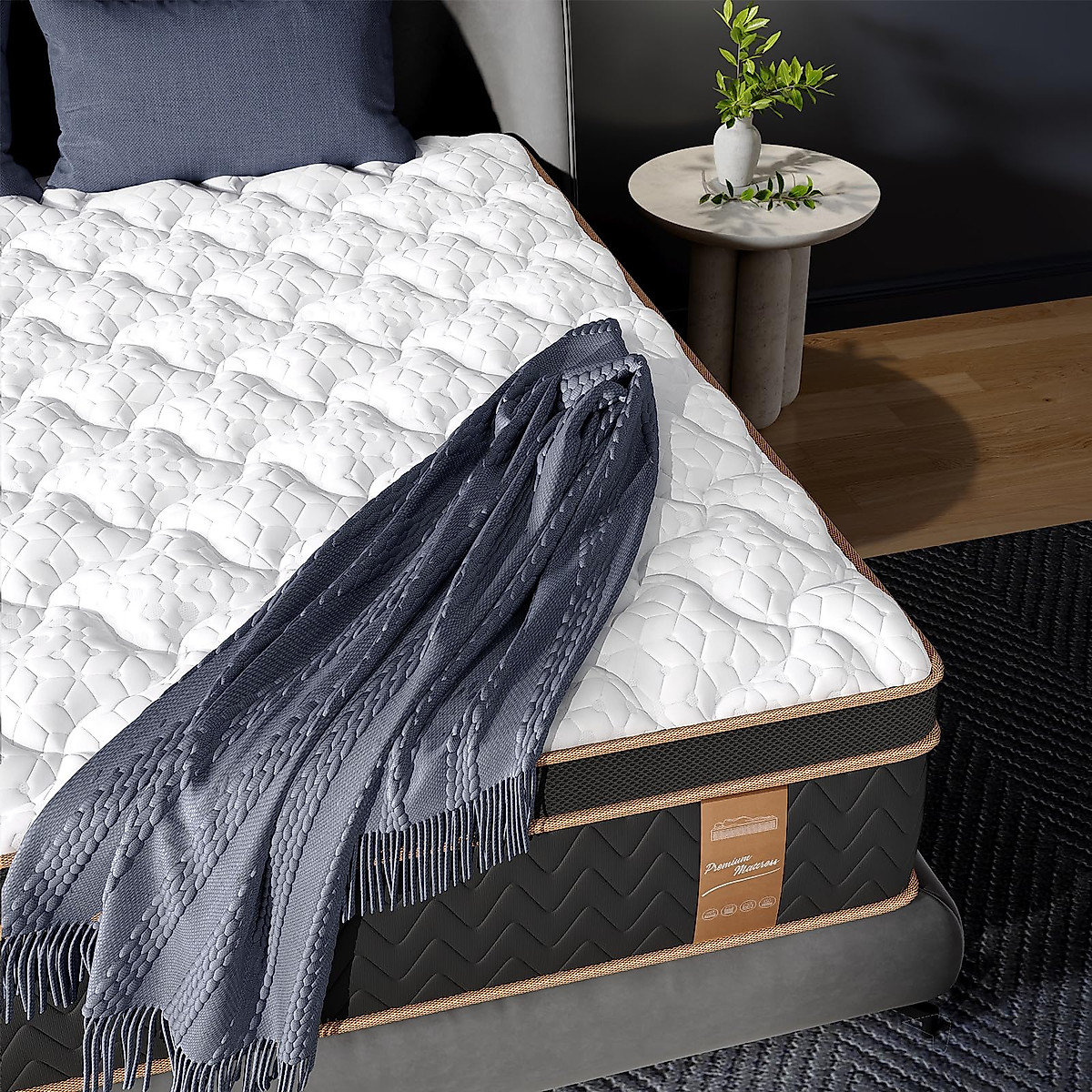 BedStory Twin Mattress, 10 Inch Pocket Spring Hybrid Mattress with Gel Memory Foam Luxury Mattress Innerspring Bed Mattress for Pressure Relief Plush with CertiPUR-US Certified 38 x 74 Inch