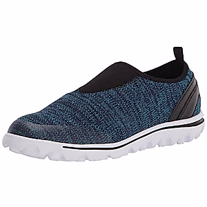 Propet Women's TravelActiv Slip-On Sneaker, Blue Heather, 8 Medium US