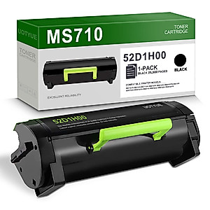 52D1H00 Extra High Yield Black Toner Cartridge - UOTY Compatible 1 Pack 52D1H00 Toner Replacement for Lexmark MS810dtn MS810n MS811dn MS811dtn MS811n MS812de MS812dn MS812dtn Printer