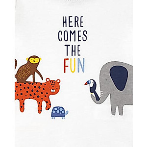 The Children's Place Baby Boys Sleeve Bodysuit and Shorts Set 2-Pack, Fun Safari, 3-6 Months