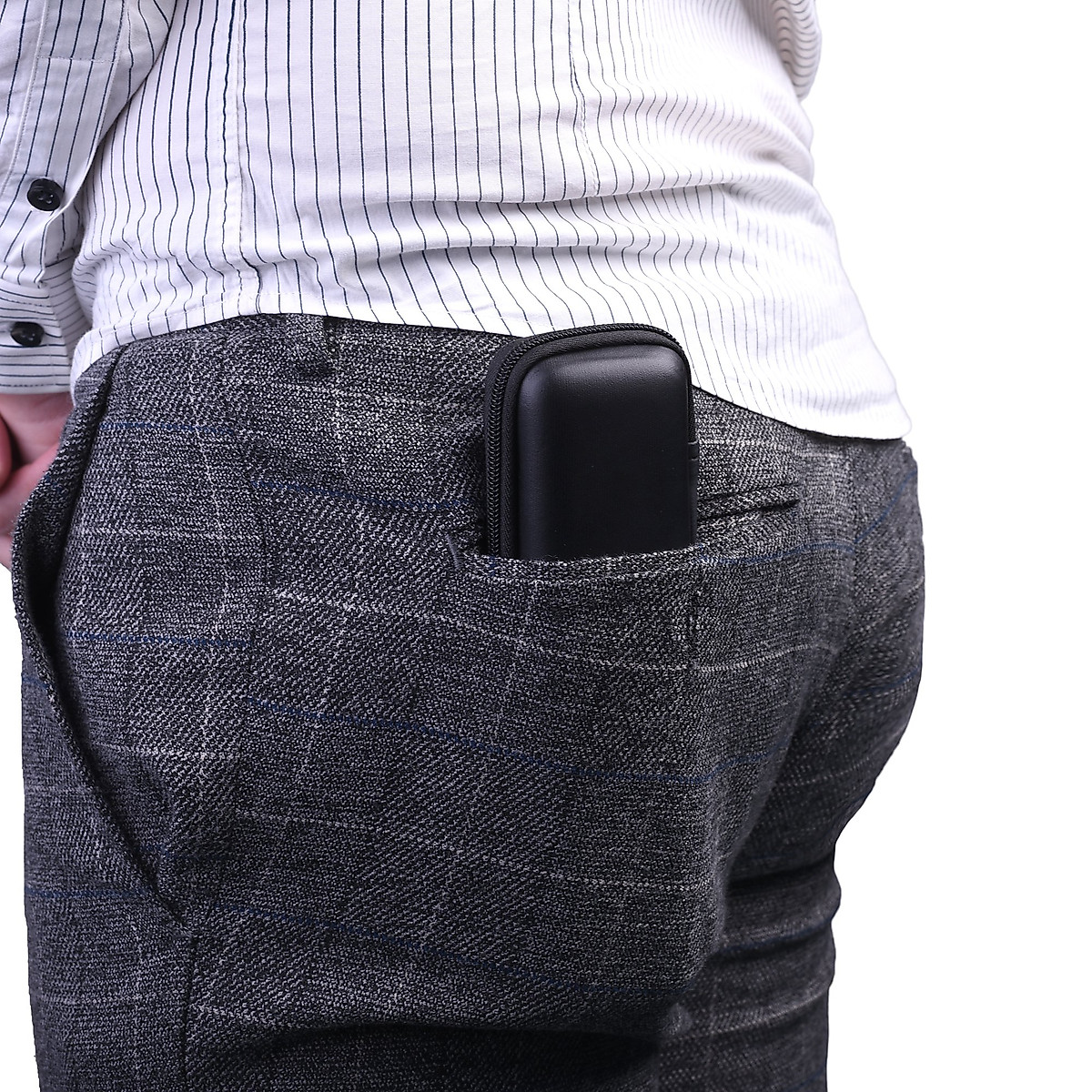 Cosmos Black Color EVA Hard Shell Stylus Pen Pencil Case Holder Compatible with Apple Pencil, Wacom Stylus Executive Fountain Pen, Ballpoint Pen, Stylus Touch Pen