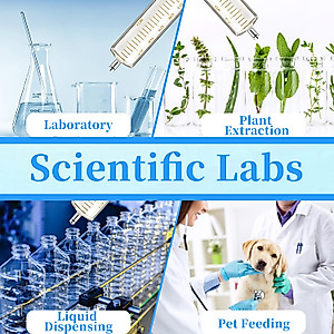 Gufastoe 1 Pack Glass Laboratory Syringes with Caps 100cc/ml for Industry