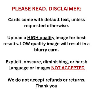 Simply Uncaged Christian Gifts Personalized Happy Birthday Card Custom Your Photo Image Upload Your Text Greeting Card (Single Card)