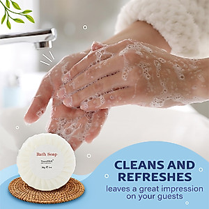 Travel Well Bar Soap Bulk - 100 Pack, 1.0 oz Travel Size Soap Bars - Individually Wrapped For Hotels and Motels - Great for Vacation Rental and Airbnb Toiletries or Hygiene Kits Supplies