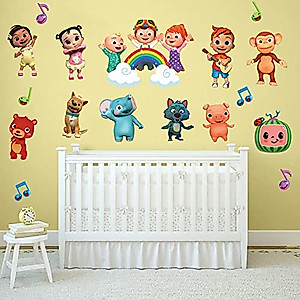 Runtoo Kids Room Wall Decals Cartoon Baby Wall Stickers Play Room Nursery Party Decor