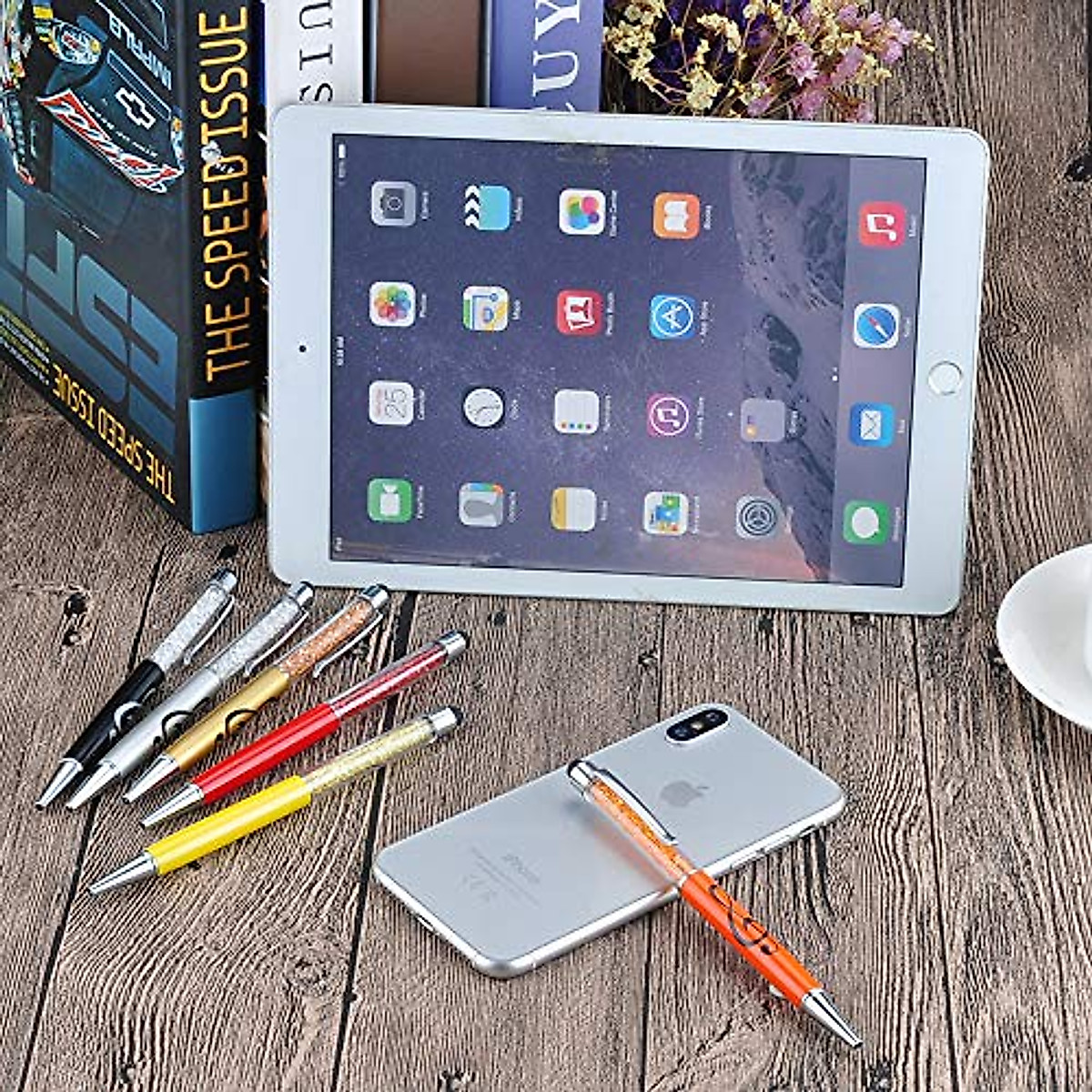 Stylus Pen Crystal Ballpoint Pens Capacitive Diamond Writing Pens Music Note Ball Point Fit All Touch Screens Device (Stylus Ballpoint)