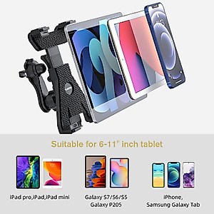 PLDHPRO Tablet Holder Car Mount for All 6"-11" Apple iPad Samsung Galaxy Tab Tablet, Tablet Holder for Car Dashboard Air Vent Windshield iPad Suction Cup Mount, Adjustable Car Tablet Holder for Driver