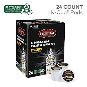 Celestial Seasonings English Breakfast Black Tea, Single-Serve Keurig K-Cup Pods, 24 Count