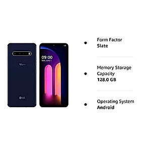 LG V60 ThinQ 5G 128GB Android Smartphone LM-V600TM (Renewed) (Classy Blue, 128GB, T-Mobile Only)