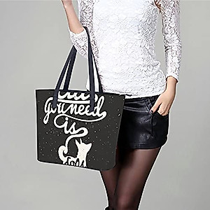 Womens Handbag Dog Leather Tote Bag Top Handle Satchel Bags For Lady