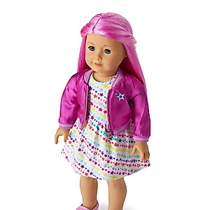 American Girl Truly Me 18-inch Doll #87 with Blue Eyes, Magenta Hair, and Lt-to-Med Skin with Warm Undertones, For Ages 6+