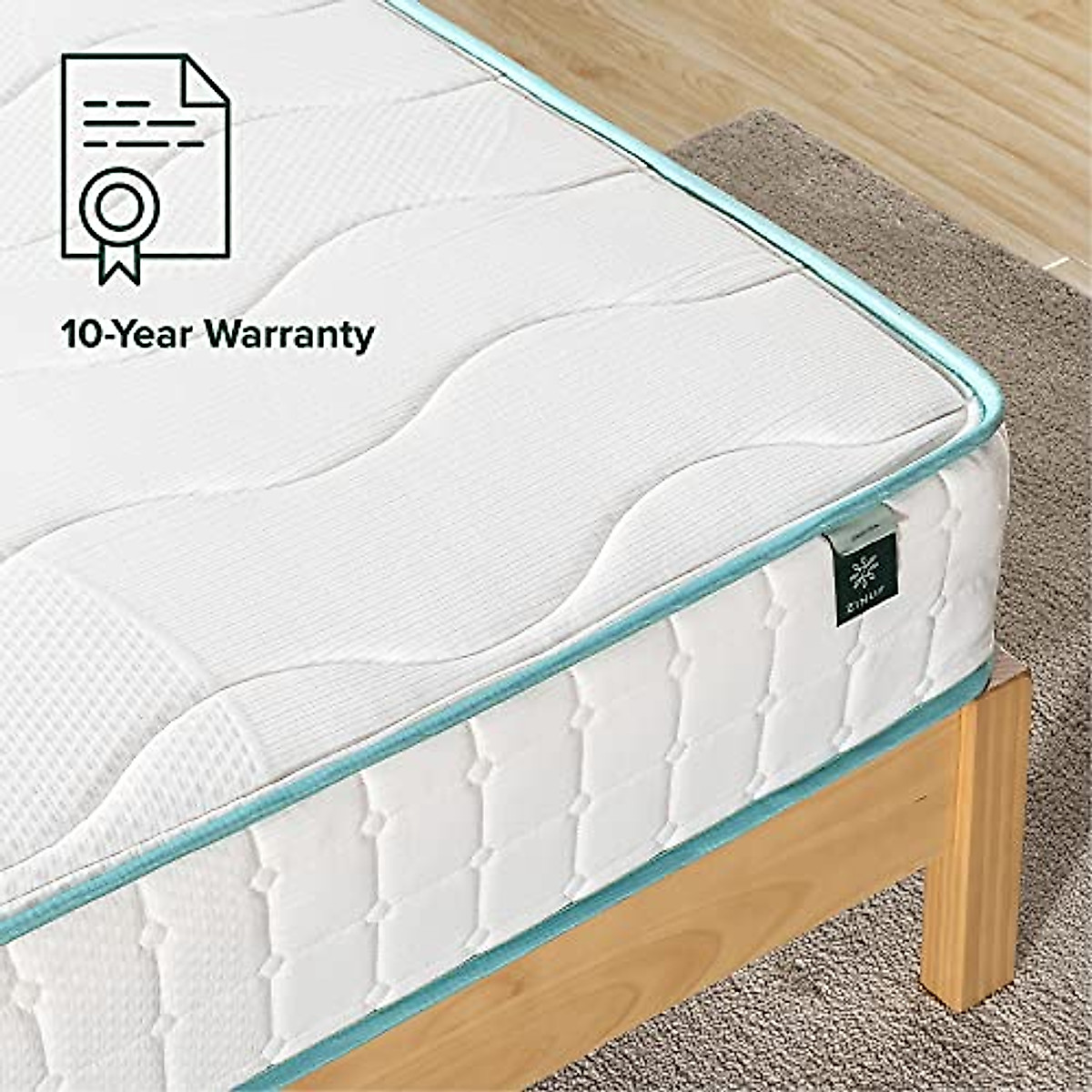 Zinus 10 Inch Tight Top Spring Mattress / Innerspring Mattress / CertiPUR-US Certified / Mattress-in-a-Box, Twin