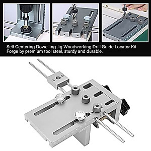 Dowelling Jig Three in One Hole Punch 15Mm Locator Clamp Board Kit 10 6 Dowel Jig Center Drill Inserts