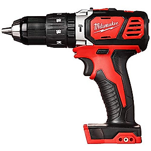 Milwaukee 2607-20 1/2'' 1,800 RPM 18V Lithium Ion Cordless Compact Hammer Drill / Driver with Textured Grip, All Metal Gear Case, and LED Lighting (Bare Tool) (Renewed)