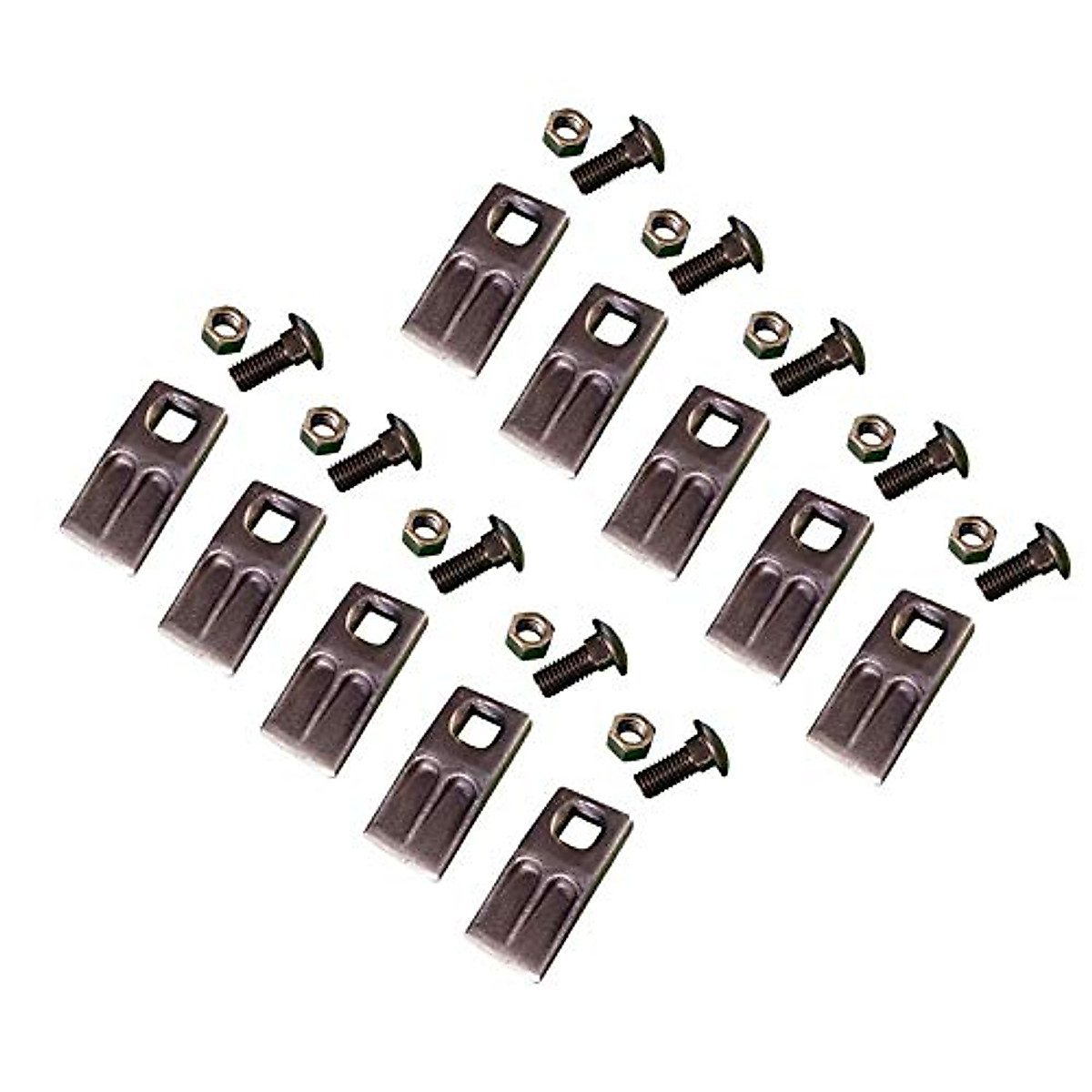 10 - Square Hole Replacement Auger Teeth w/Hardware - SQ58-58PB, AT-5