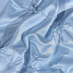 Wega Linen 1 Piece Satin Pinch Pleat Blue Duvet Cover Set Oversized King Size Satin Duvet Cover with Zipper Closure & Corner Ties Rich Silk Soft Washable Satin Duvet Covers Set (1 Duvet Cover Only)