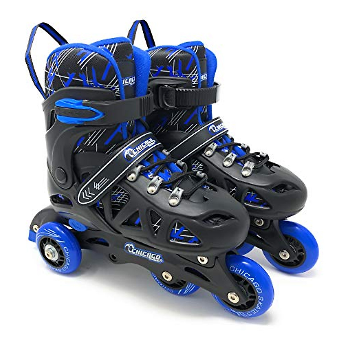 Chicago Skates Training Set Black/Blue MD (1 Little Kid - 4 Big Kid)